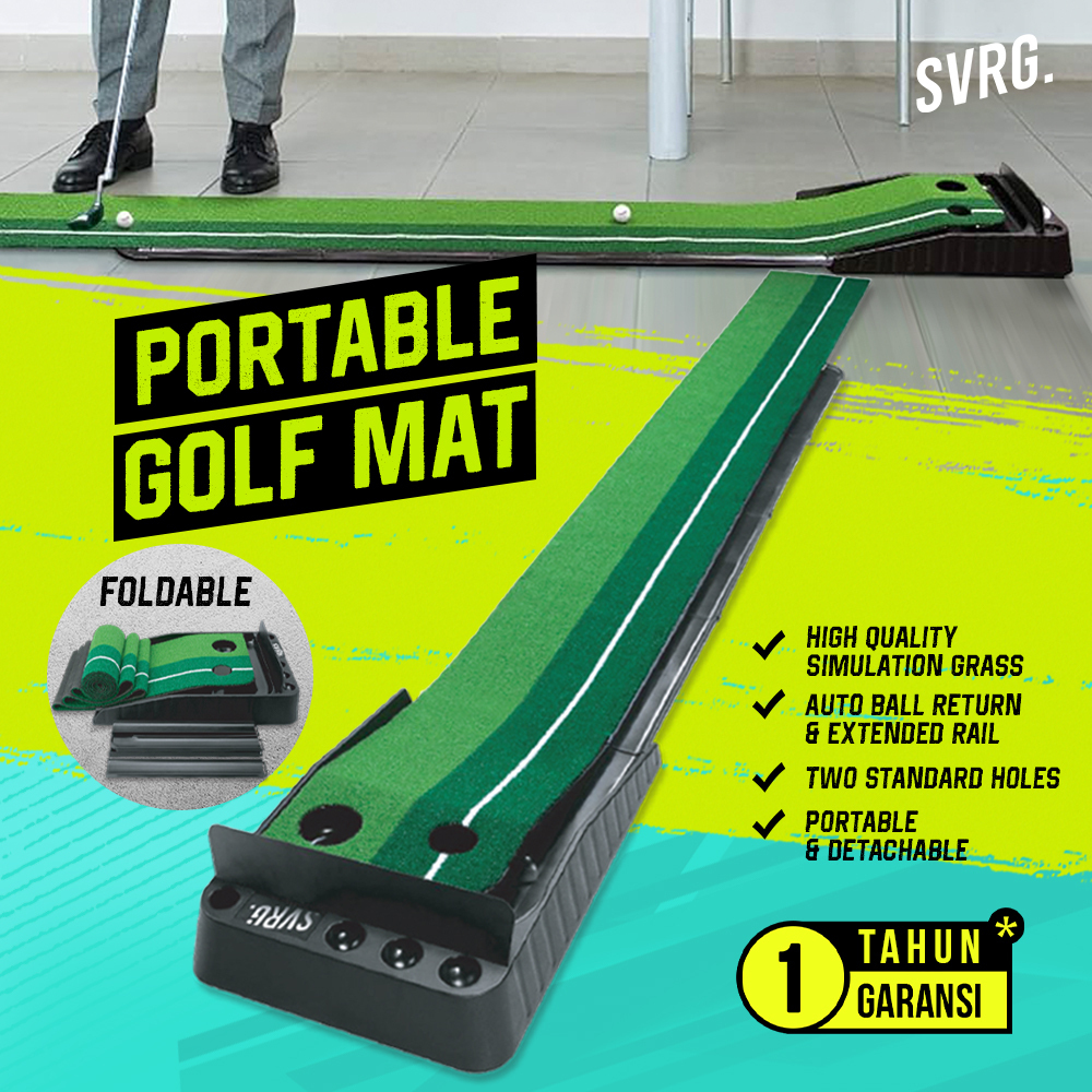 Jual SVRG. Golf Putting Trainer Mat - Portable Golf Mat | Shopee Indonesia