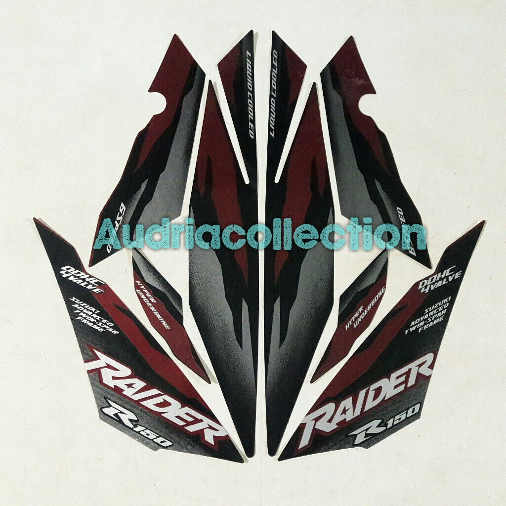 Jual Sticker Striping Motor Suzuki Raider R150 2024 merah | Shopee ...