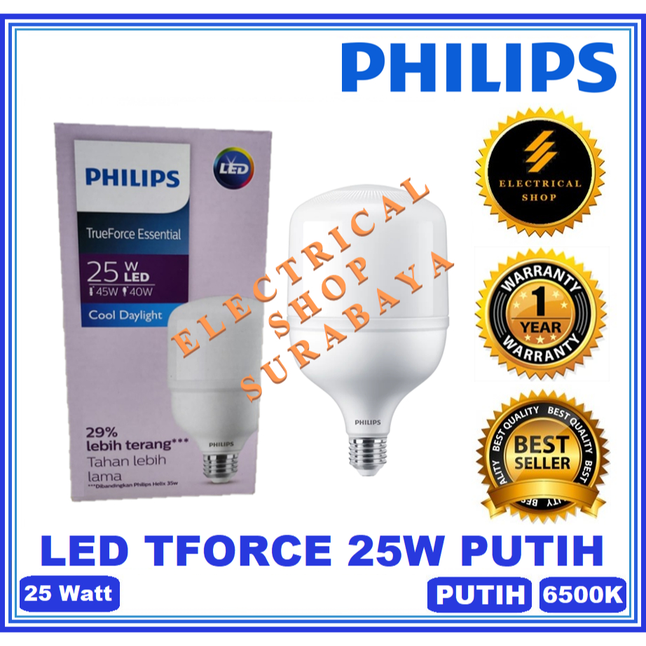 Jual PHILIPS LAMPU LED TRUEFORCE 25W 25 W WATT PUTIH (GARANSI & HARGA GROSIR) TFORCE ESS ...
