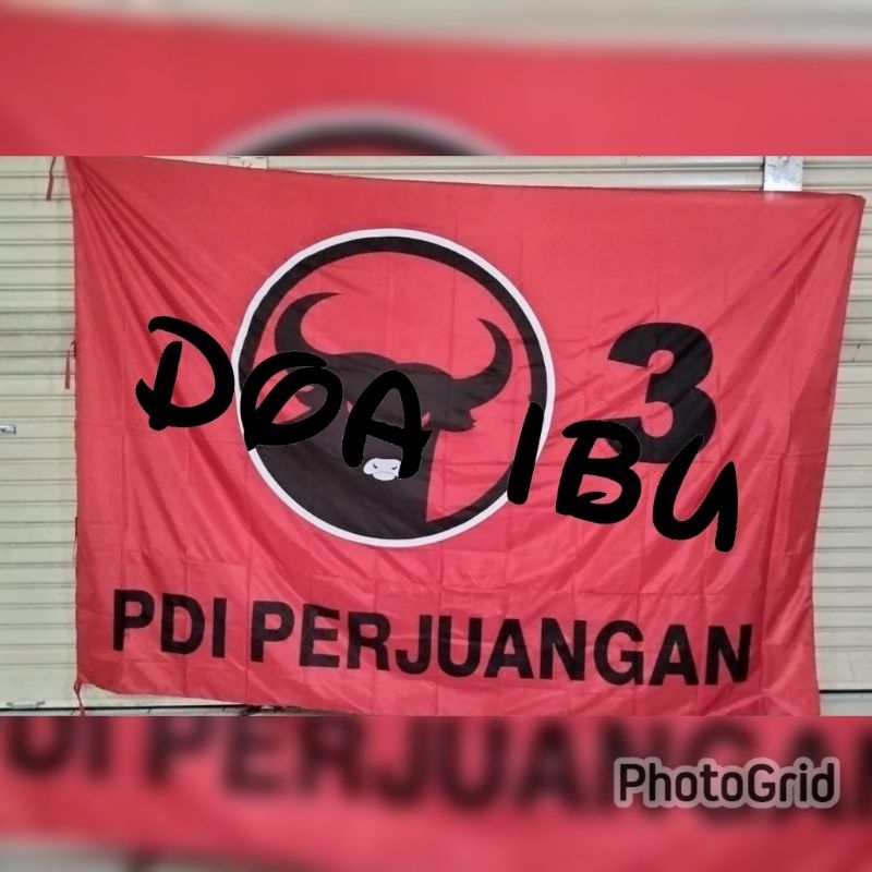 Jual best seller bendera partai PDI PERJUANGAN ukuran 2x3 meter ready ...