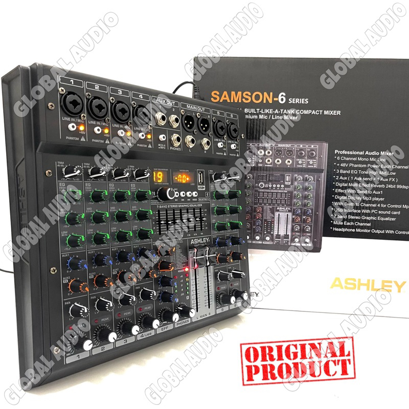 Jual Mixer Audio Ashley Samson 8 Samson 6 & Samson 4 Original Bluetooth ...
