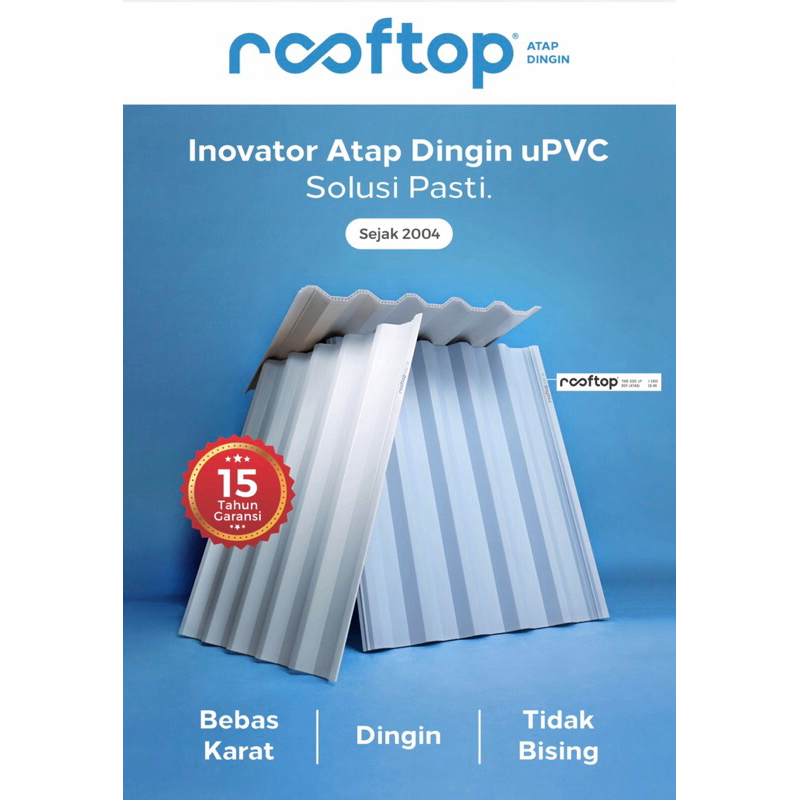 Jual ATAP DINGIN UPVC ROOFTOP TIPE I-SERIES & SEMI TRANSPARANT | Shopee ...