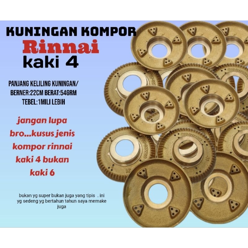 Jual kuningan-rinnai-kaki4-bener-rinnai-kaki4-kuningan-rinnai-tebel ...