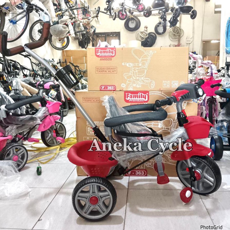 Jual Sepeda Anak Roda Tiga Family F 8105 Verde Musik Jagaan Dorongan ...