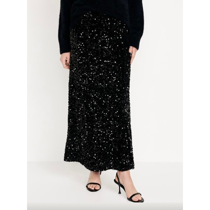 Jual Sequin Skirt Rok Sequin Full Payet Korea Black | Shopee Indonesia