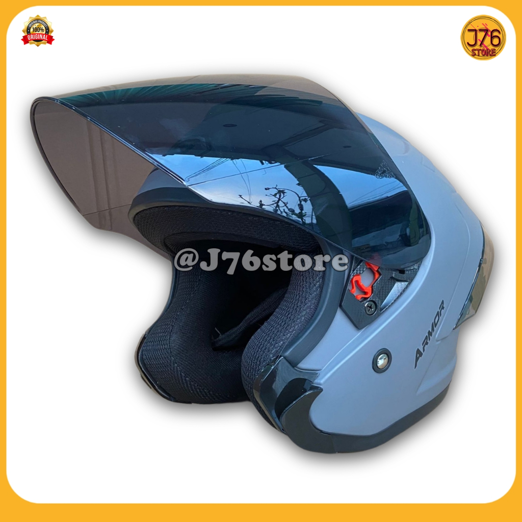 Jual Helmets Sepeda Motor Half Face Js Armor Yakuza Solid Polos ...