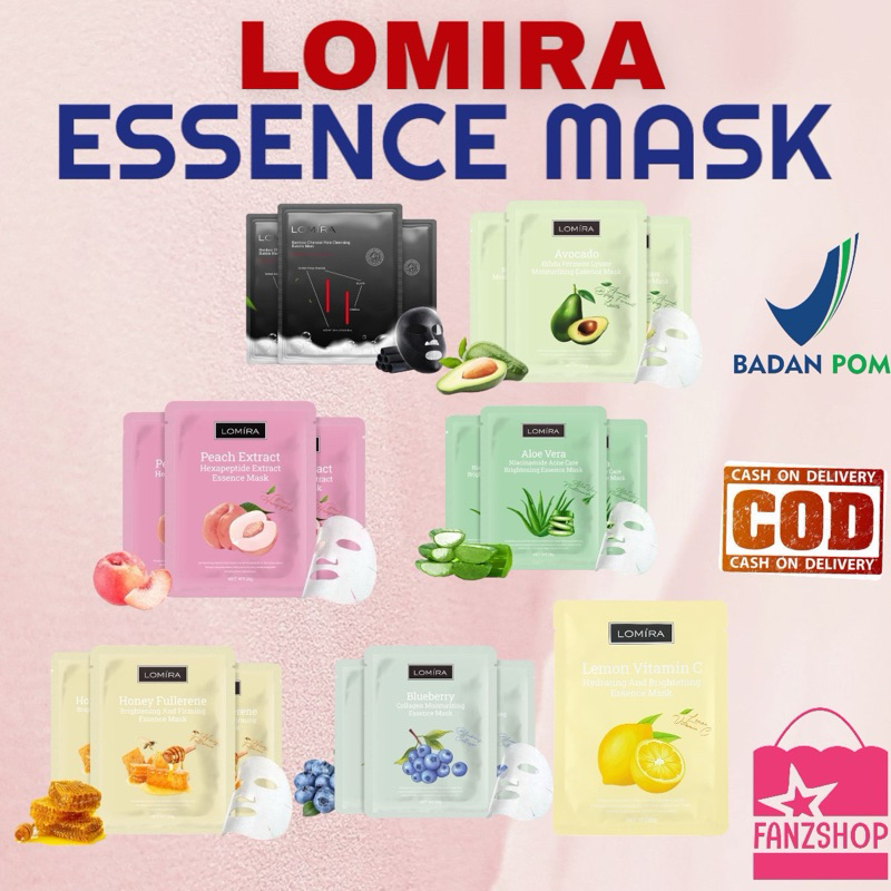 Jual LOMIRA Masker Wajah Sheet Mask Hydrating Essence Face Mask ...