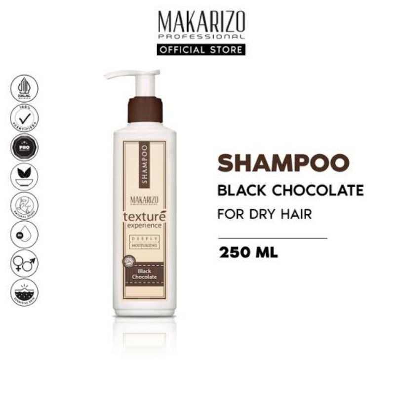 Jual MAKARIZO TEXTURE BLACK COCOLATE SHAMPOO 250ML | Shopee Indonesia