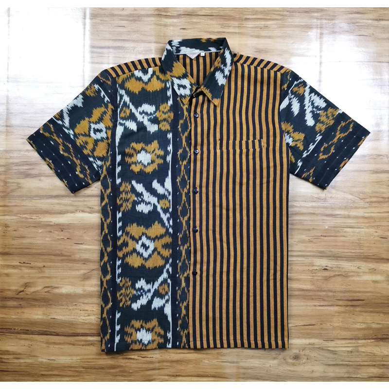 Jual Shanaya Batik Kemeja Hem Full Tenun size Reguler bisa pilih warna ...