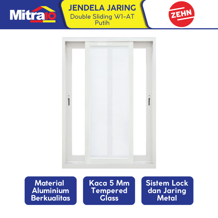 Jual Zehn Jendela Jaring Double Sliding Kanan + Kiri W1-AT 100x140 Cm ...