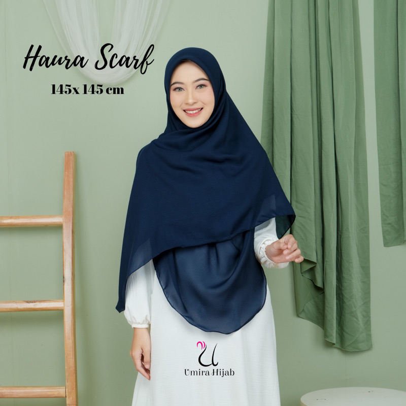 Jual XL Haura Scarf Jumbo / Hijab segiempat oval jumbo size 145x145 ...