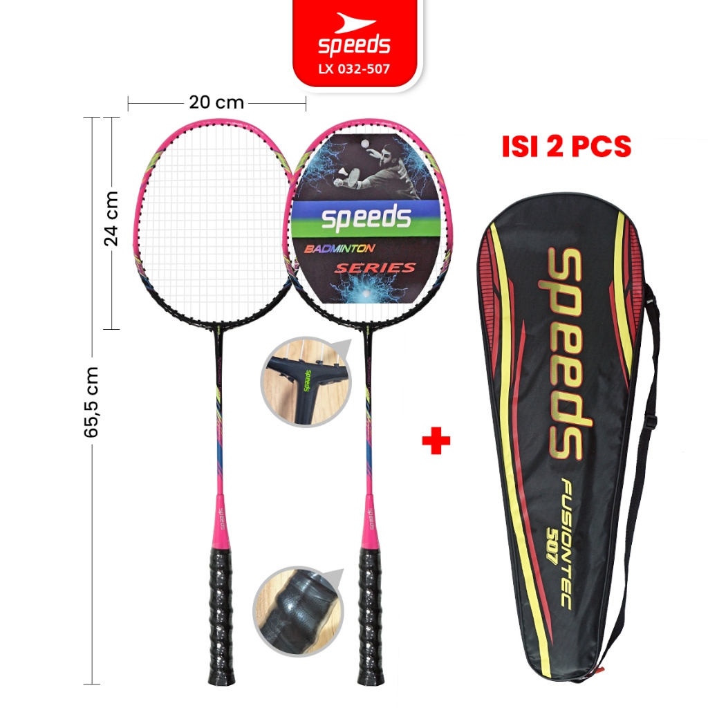 Jual SPEEDS Raket Bulu Tangkis Raket Badminton Original 1 Set isi 2pcs ...