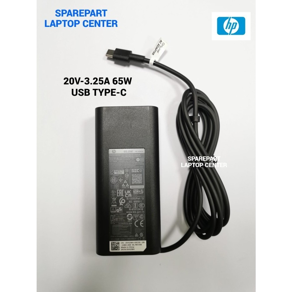 Jual Charger Adapter HP EliteBook 640 G9 12th Gen 20V-3.25A 65W USB-C ...