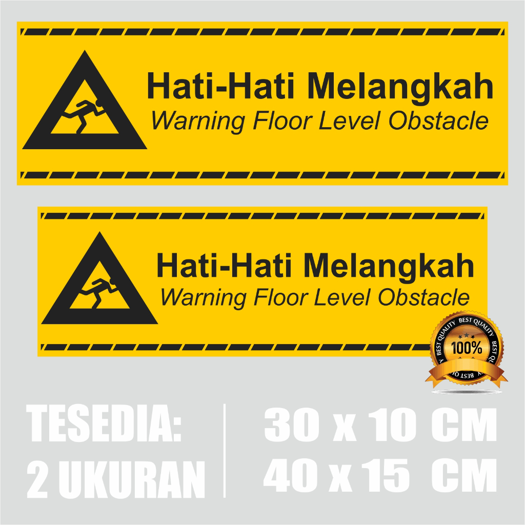 Jual STIKER HATI HATI MELANGKAH | Shopee Indonesia