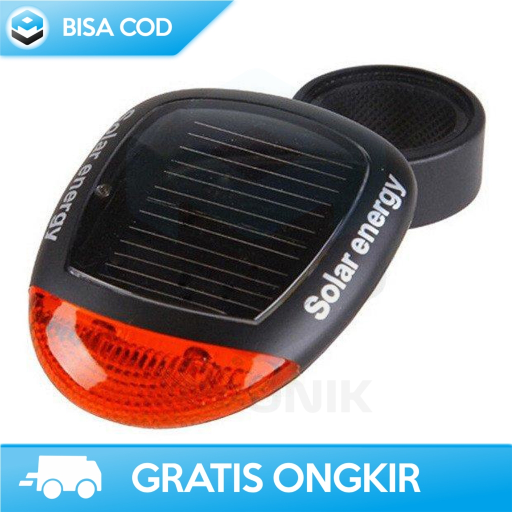 Jual LAMPU BELAKANG SEPEDA TAIL LIGHT RAMBU SOLAR POWERED LED LIGHT ...