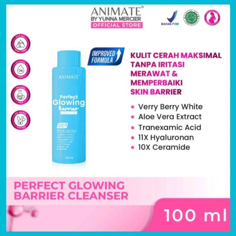 Jual Facial Wash Animate Glowing Barrier 100 ml /Animate Facial Wash ...