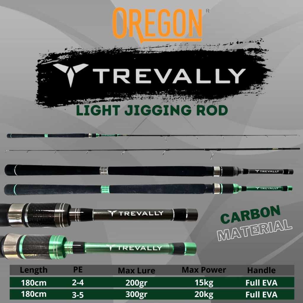 Jual Joran Oregon Trevally 180cm Light Jigging Rod Full Eva dan Japan ...