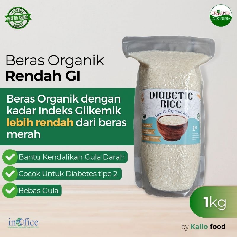 Jual Beras Kallo 1kg | Beras Diabetes Organik | Beras Rendah Glikemik ...
