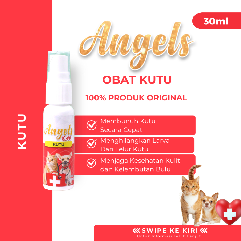 Jual Angels Obat Kutu Hewan 30ML Spray Kucing Anjing Semprot Anti Flea ...