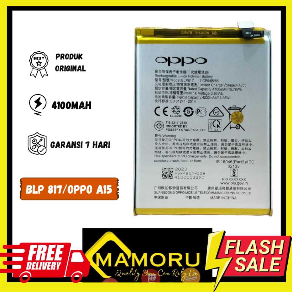 Jual BATERAI/BATTERY OPPO A15/BLP 817 | Shopee Indonesia