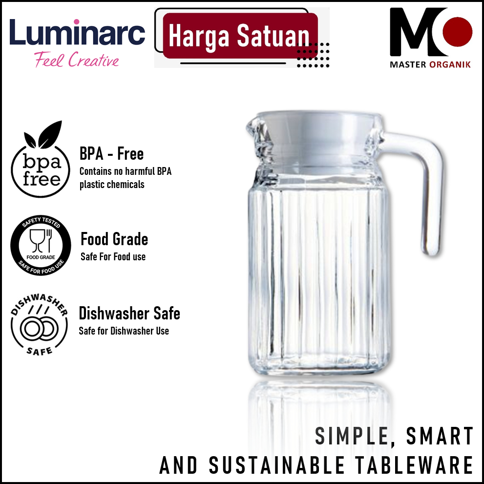 Jual Luminarc Quadro Pitcher Teko | Quadro Jug 0,5L | Teko Pitcher Kaca ...