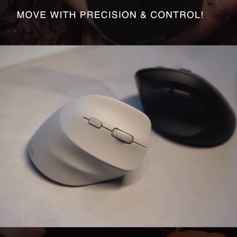 Jual Rexus Clif Vertical Mouse Wireless Bluetooth Dual Connection ...