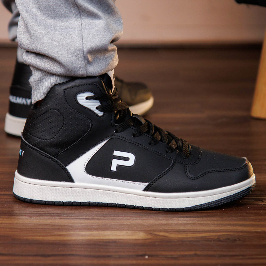 Jual PAULMAY - Sepatu Sneakers Pria Lisbon High - Black White | Shopee ...