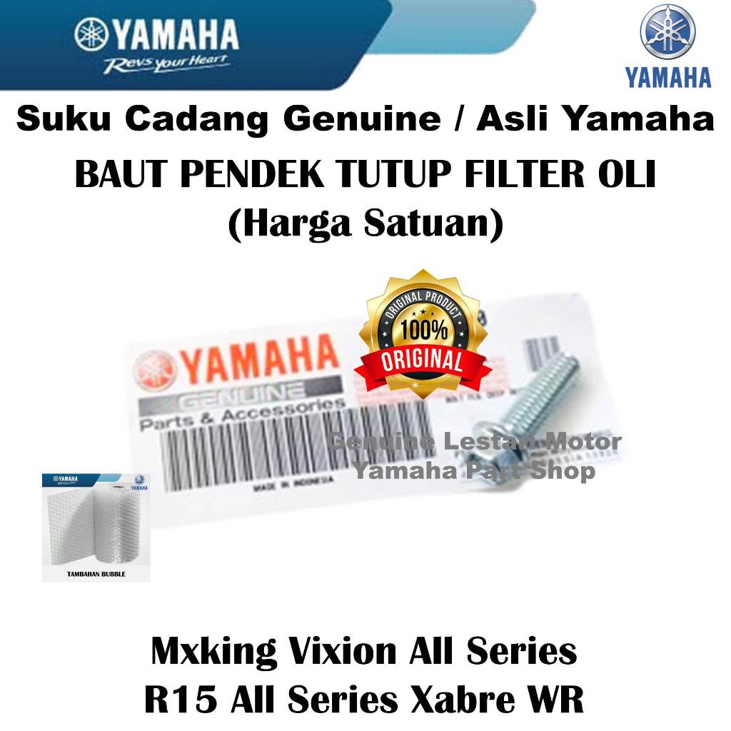 Jual Baut Pendek Tutup Filter Oli Mx King MxKing Vixion Xabre Wr R15 ...