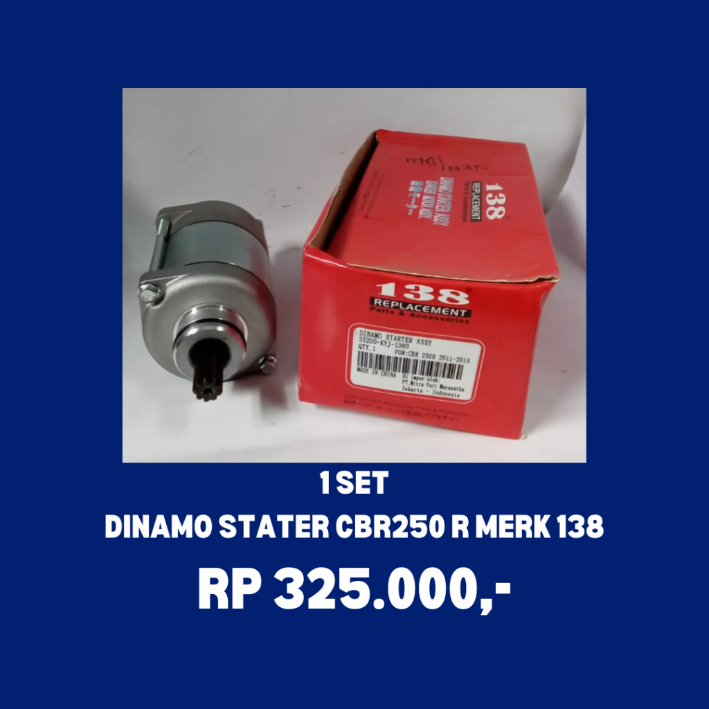 Jual DINAMO STARTER CBR 250 R MERK 138 (CUCI GUDANG) | Shopee Indonesia