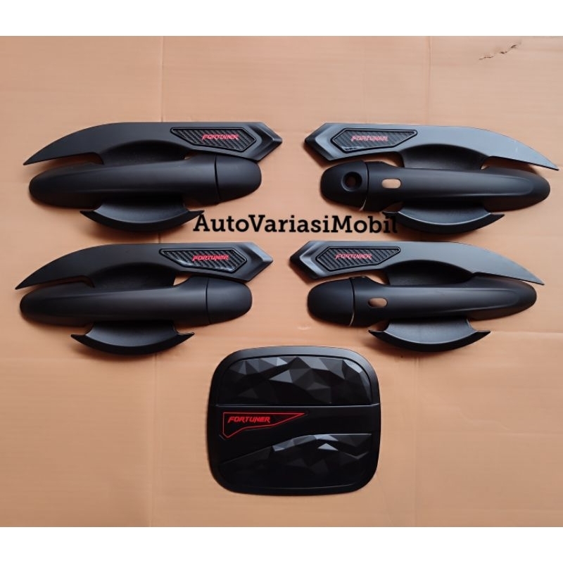Jual Paket Outer Handle Tank Cover Hitam Doff All New Fortuner VRZ 2016 | Shopee Indonesia