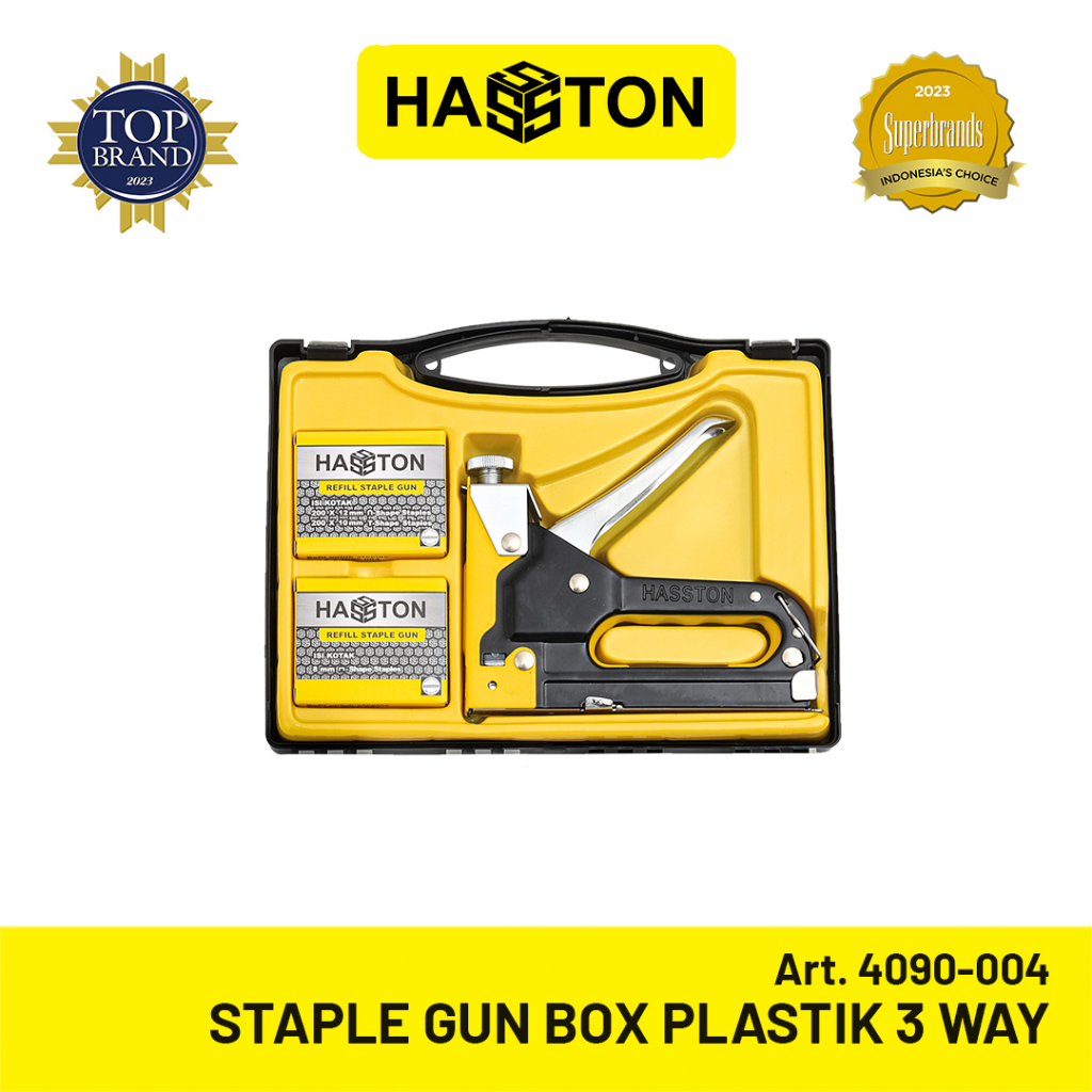 Jual Hasston Staple Gun 3 Way + Isi / Staples Tembak Set (4090-004) | Shopee Indonesia