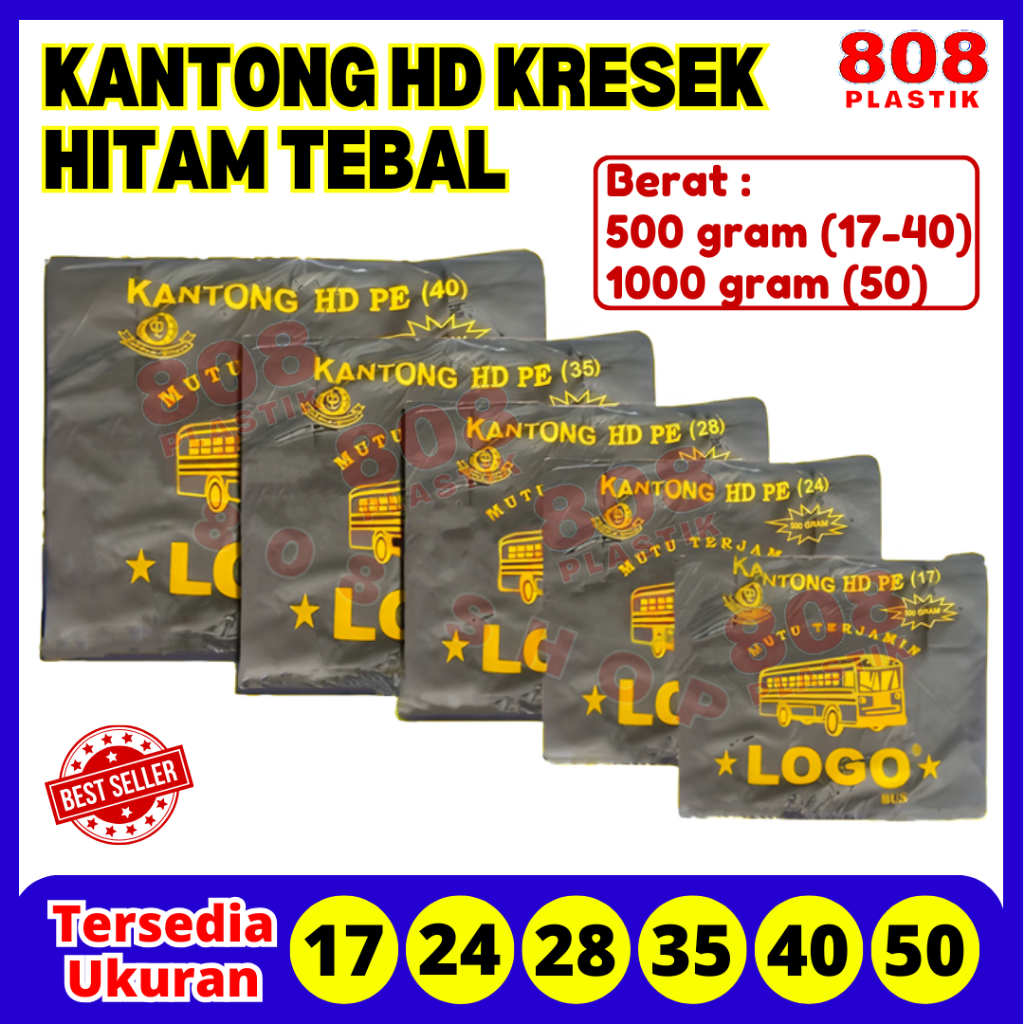Jual HDPE LOGO Kantong Plastik Asoy Kresek Hitam Tebal Semua Ukuran 17 ...