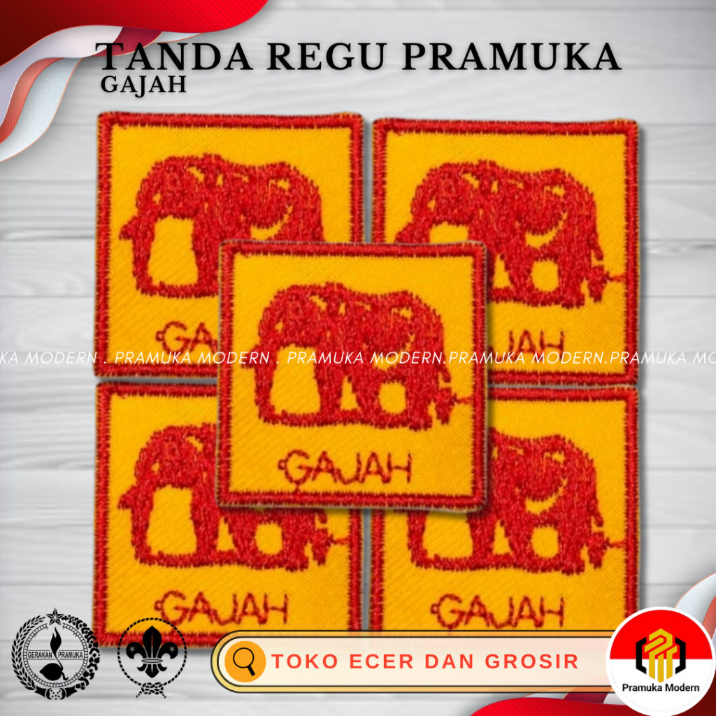 Jual Tanda regu pramuka putra lengkap 34 variasi regu hewan | tanda ...