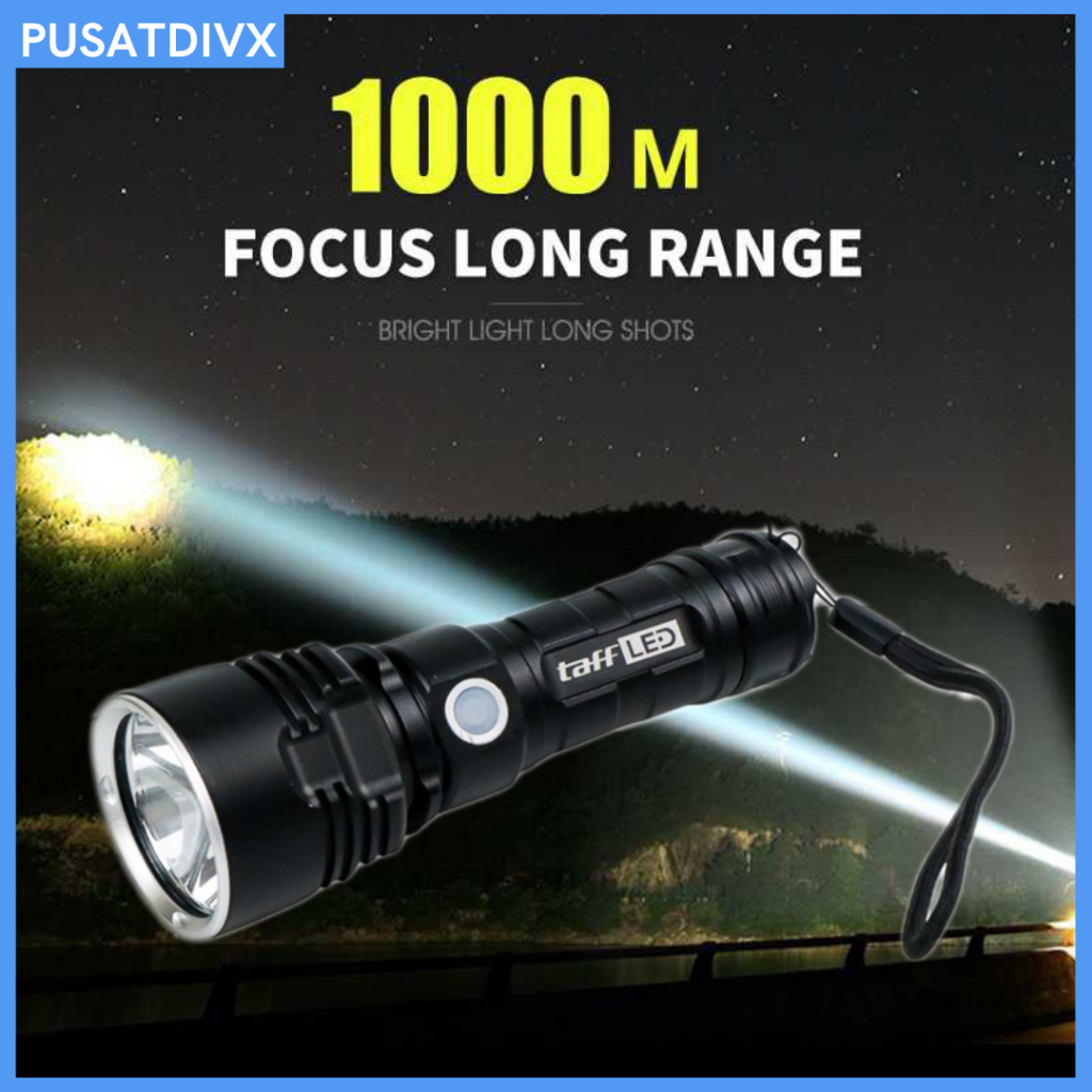Jual TAFFLED SENTER LED USB RECHARGEABLE XLM-L2 25W 1000 LUMENS WITHOUT ...