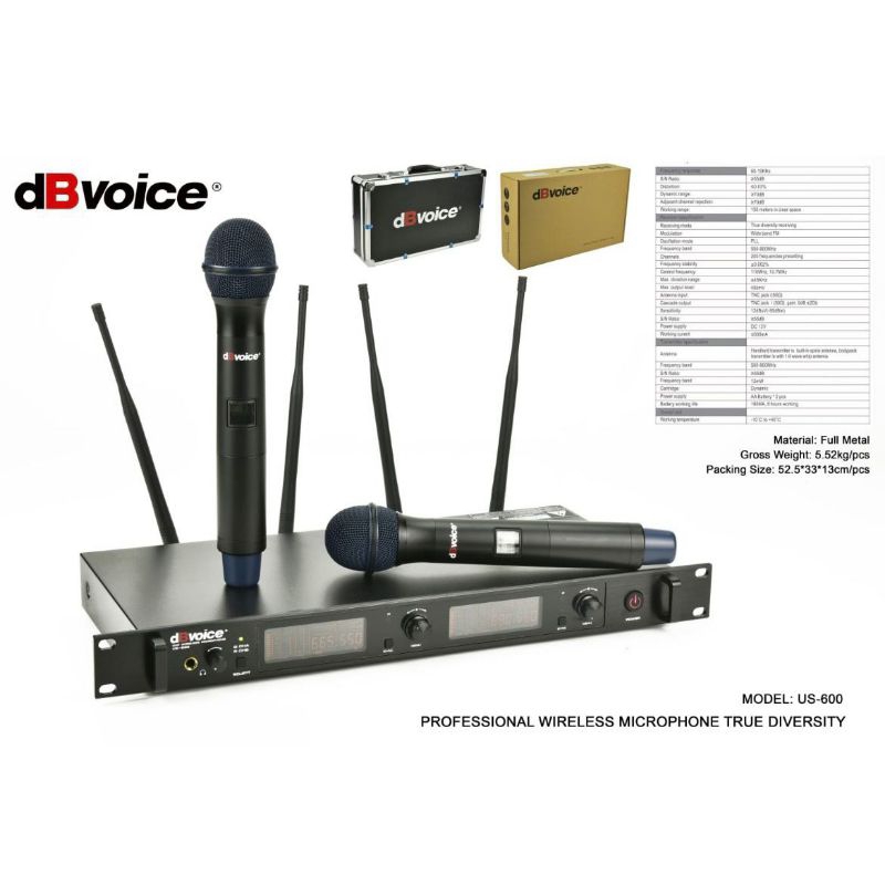 Jual Mic Wireless dB Voice US 600 Original dBVoice US600 | Shopee Indonesia