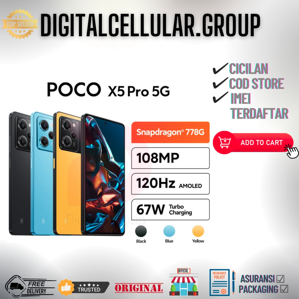 Jual XIAOMI POCO X5 PRO 5G 6/128 GB 8/256 GB | Shopee Indonesia