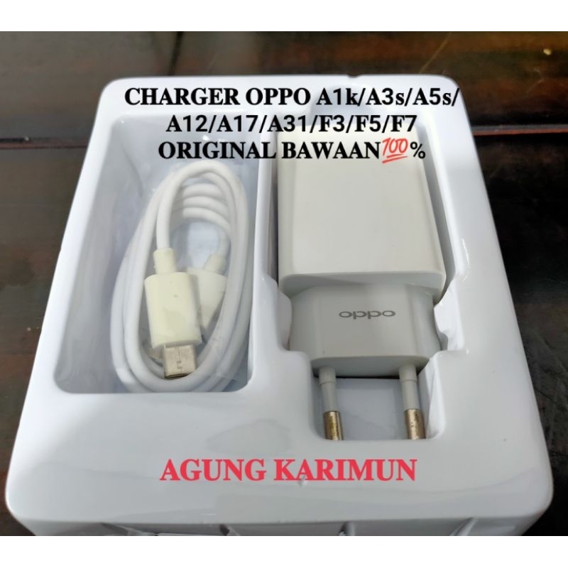 Jual CHARGER OPPO A1k/A3s/A5s/A12/A17/A31/F3/F5/F7 ORIGINAL BAWAAN 100% ...