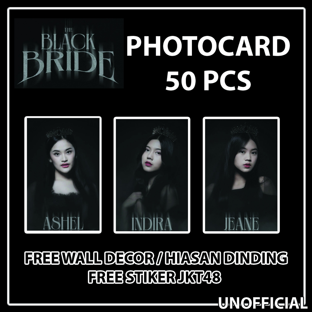 Jual 2 SISI 50 PCS Photocard JKT48 Unofficial / Fanmade edisi The Black Bride (PREMIUM) | Shopee ...