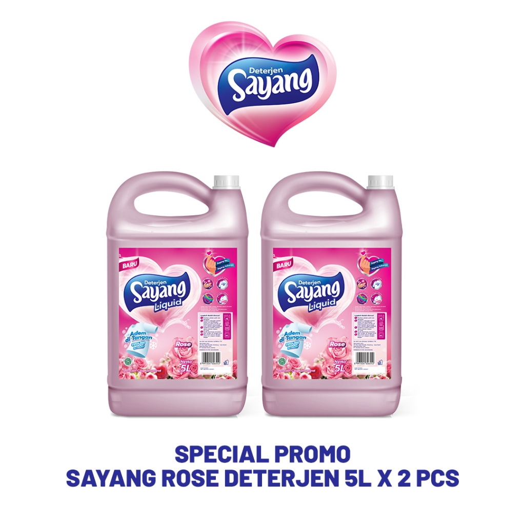 Jual [Special Promo] Sayang Rose Deterjen 5L x 2pcs | Shopee Indonesia