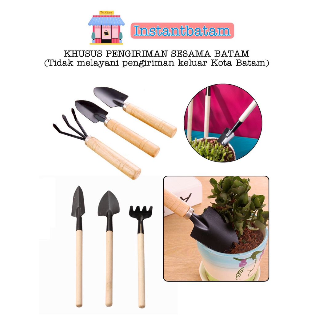 Jual 726 Alat Set 3 in 1 Mini Berkebun Tebal Sekop Garpu Cangkul Tanam ...