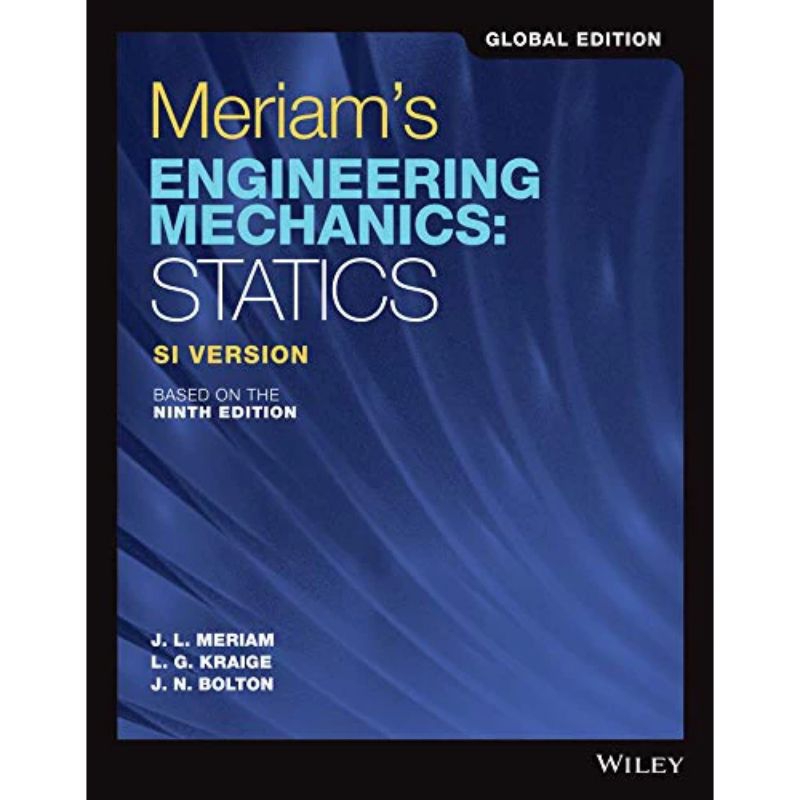 Jual ORIGINAL Meriam's Engineering Mechanics Statics SI Version 9e ...