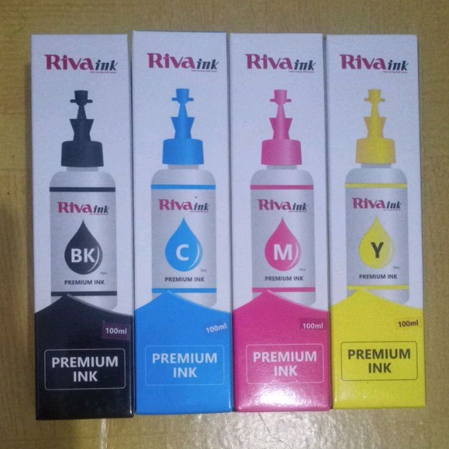 Jual Tinta Riva Ink 100ml Untuk Canon & Epson, Black, Cyan, Magenta ...