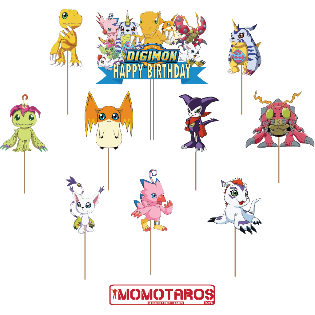 Jual Topper cake DIgimon NEW isi 10 pcs | Shopee Indonesia