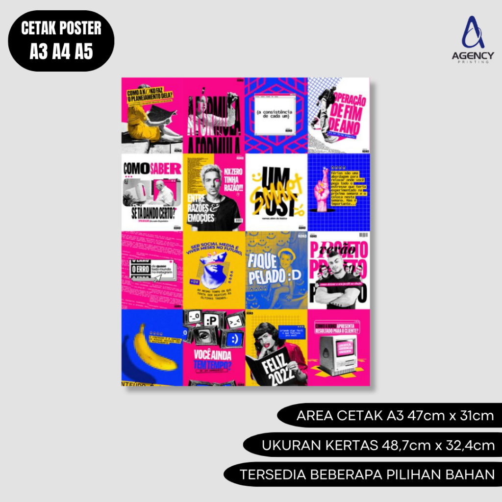 Jual Cetak Print Poster Art Paper Carton A3+ Custom Full Color | Shopee ...