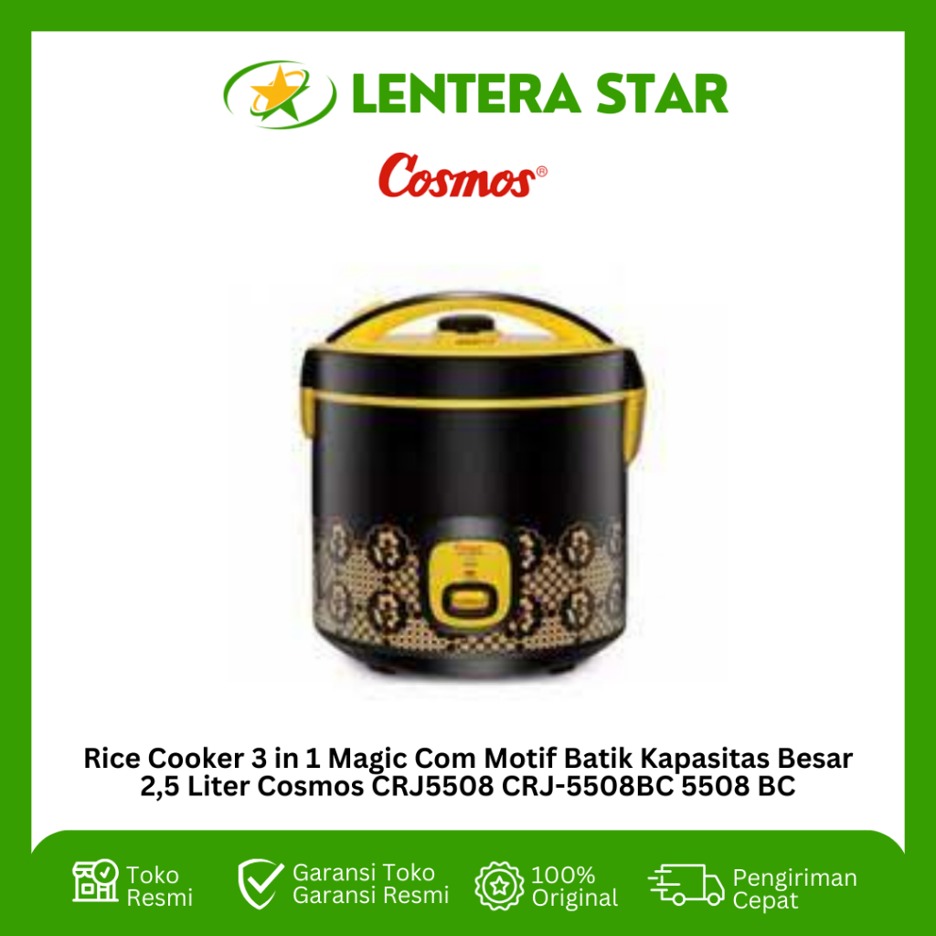 Jual Rice Cooker 3 in 1 Magic Com Motif Batik Kapasitas Besar 2,5 Liter ...