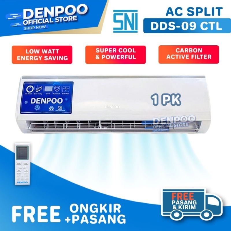 Jual DENPOO AC SPLIT 1 PK DDS 09CTL LOW WATT | Shopee Indonesia