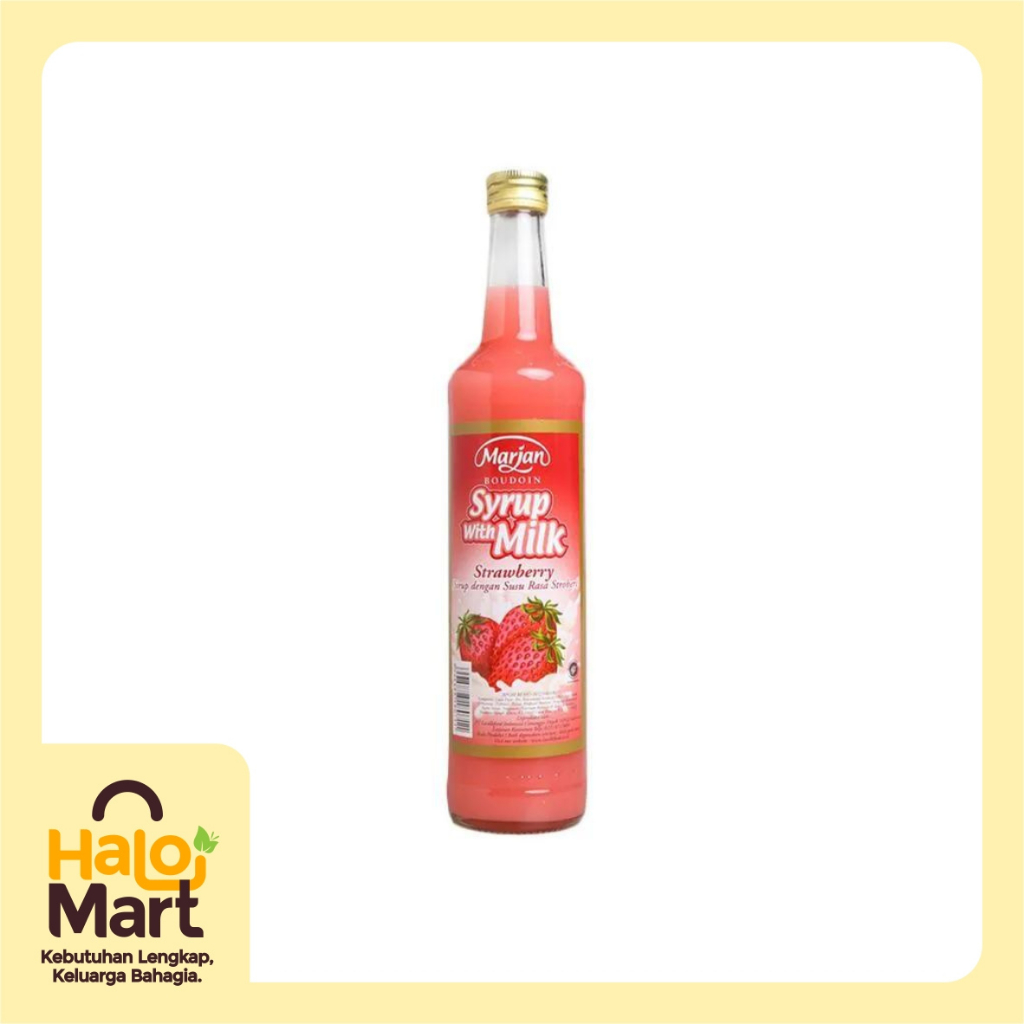 Jual MARJAN BOUDION SYRUP WITH MILK STRAWBERRY 460 ML | Shopee Indonesia