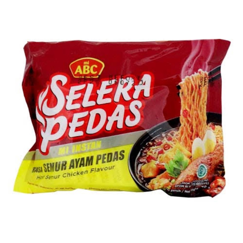 Jual MIE INSTANT ABC SELERA PEDAS SEMUR AYAM PEDAS | Shopee Indonesia