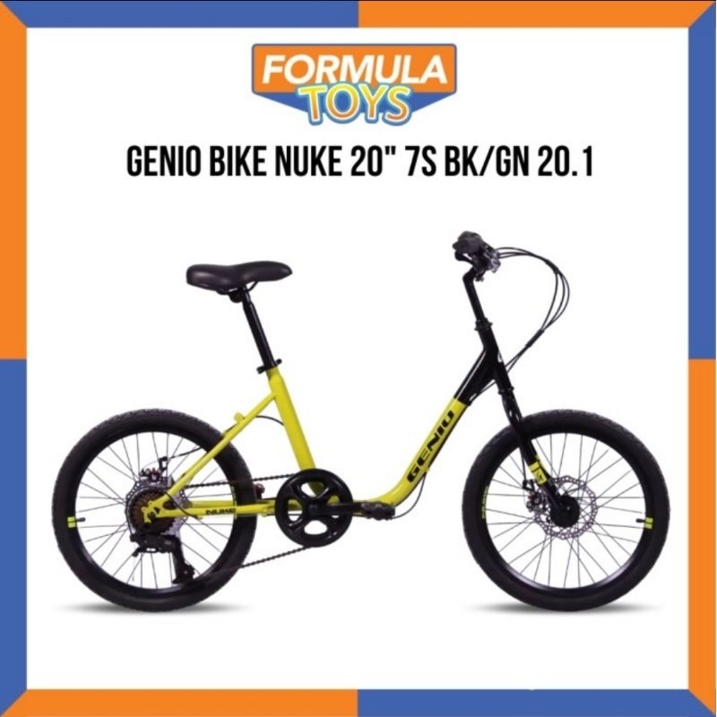 Jual SEPEDA MINI DEWASA GENIO BIKE NUKE 20" 7SP BK/GN 20.1 | Shopee ...