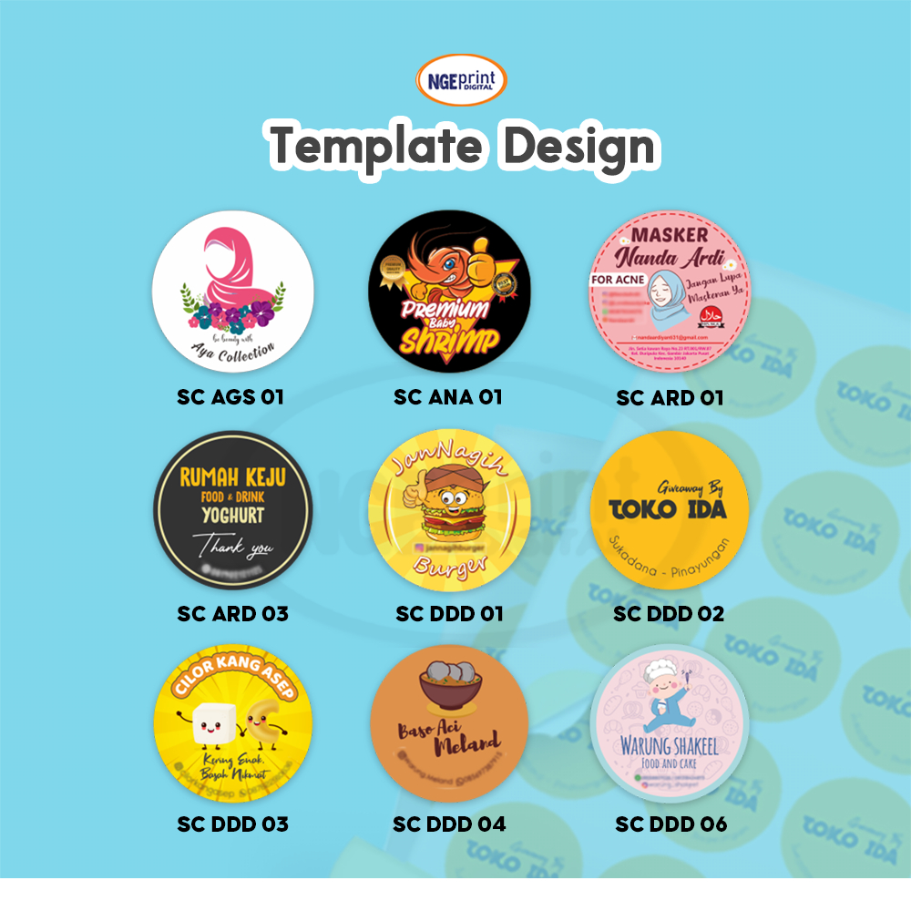 Jual [FREE DESIGN & CUTTING] Cetak Stiker Makanan Custom Chomo / Cetak ...